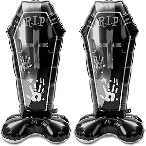 Amazon.com: Cinnvoice 2 Pcs Large 3D Halloween Tombstone Foil Balloons ...