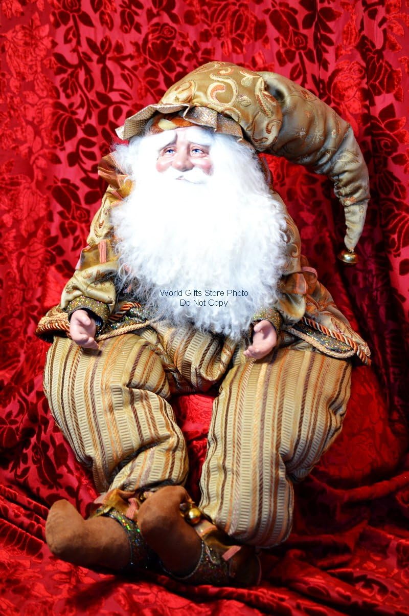 Amazon.com: Large Santa Sitting Doll Display : Home & Kitchen