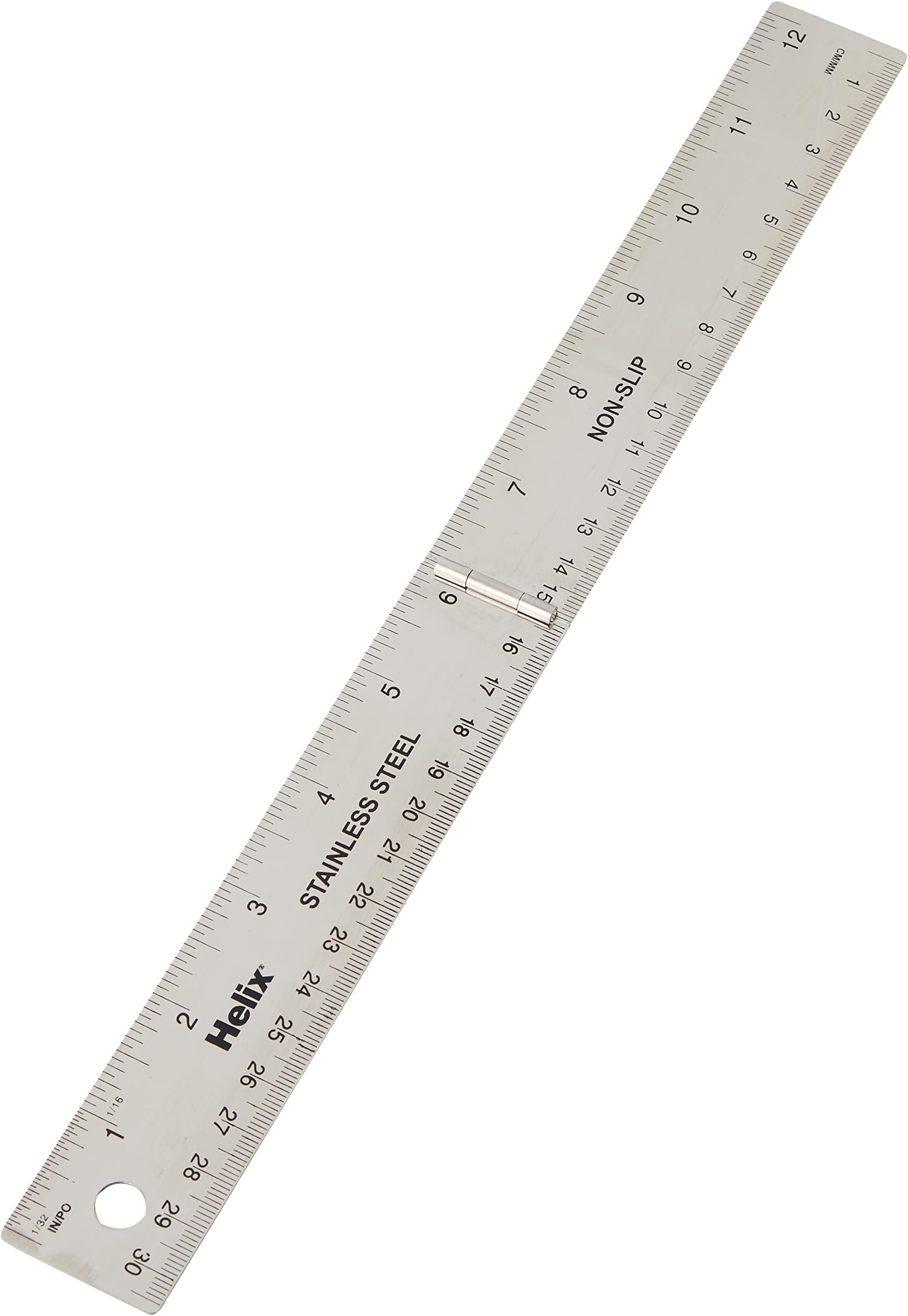 Helix Dead Steel Folding Ruler, Silver, Length 30cm / 12 inch : Amazon ...