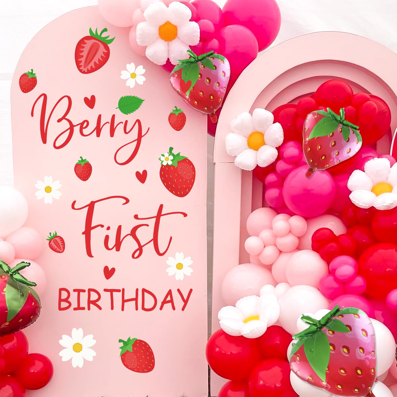 Amazon.com: Berry First Birthday Stickers Decorations - Sweet 1st ...