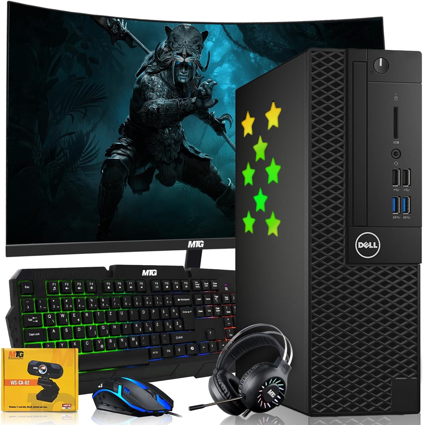Amazon.com: DELL Desktop PC Gaming Bundle - Core i5,16GB RAM,1TB SSD,27 ...