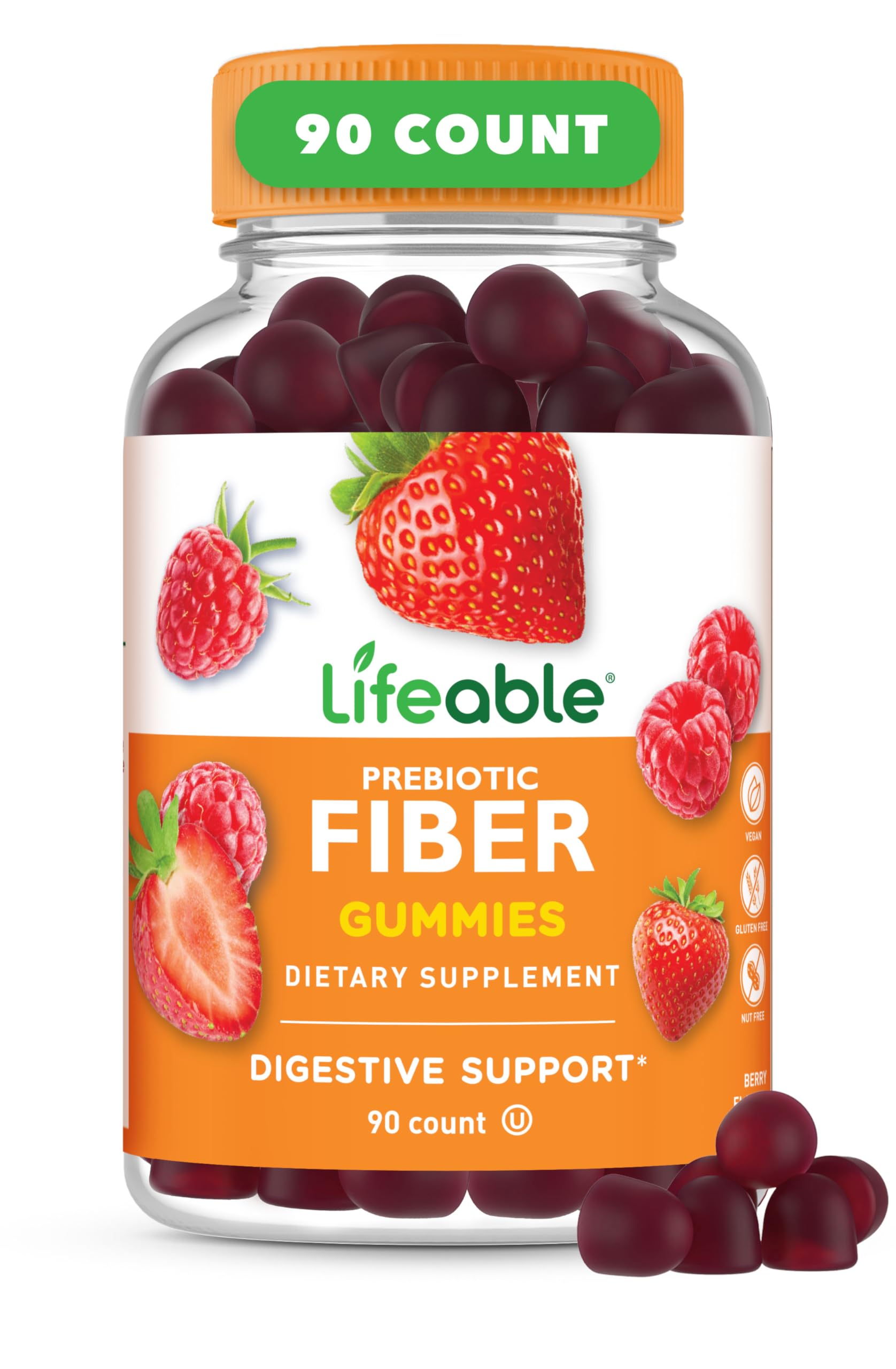 Amazon.com: Lifeable Prebiotic Fiber Gummies for Adults | 5g | Great ...