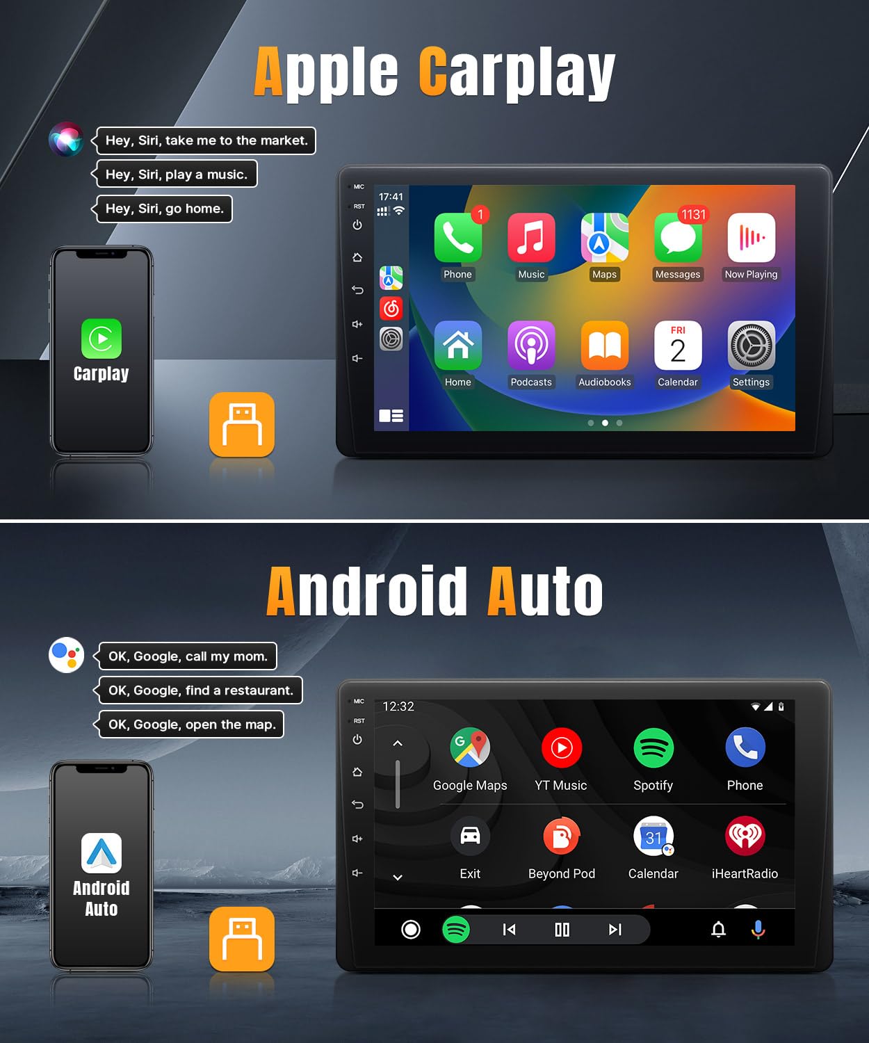 Snapklik.com : Naifay 9 Inch Car Stereo Single Din Radio