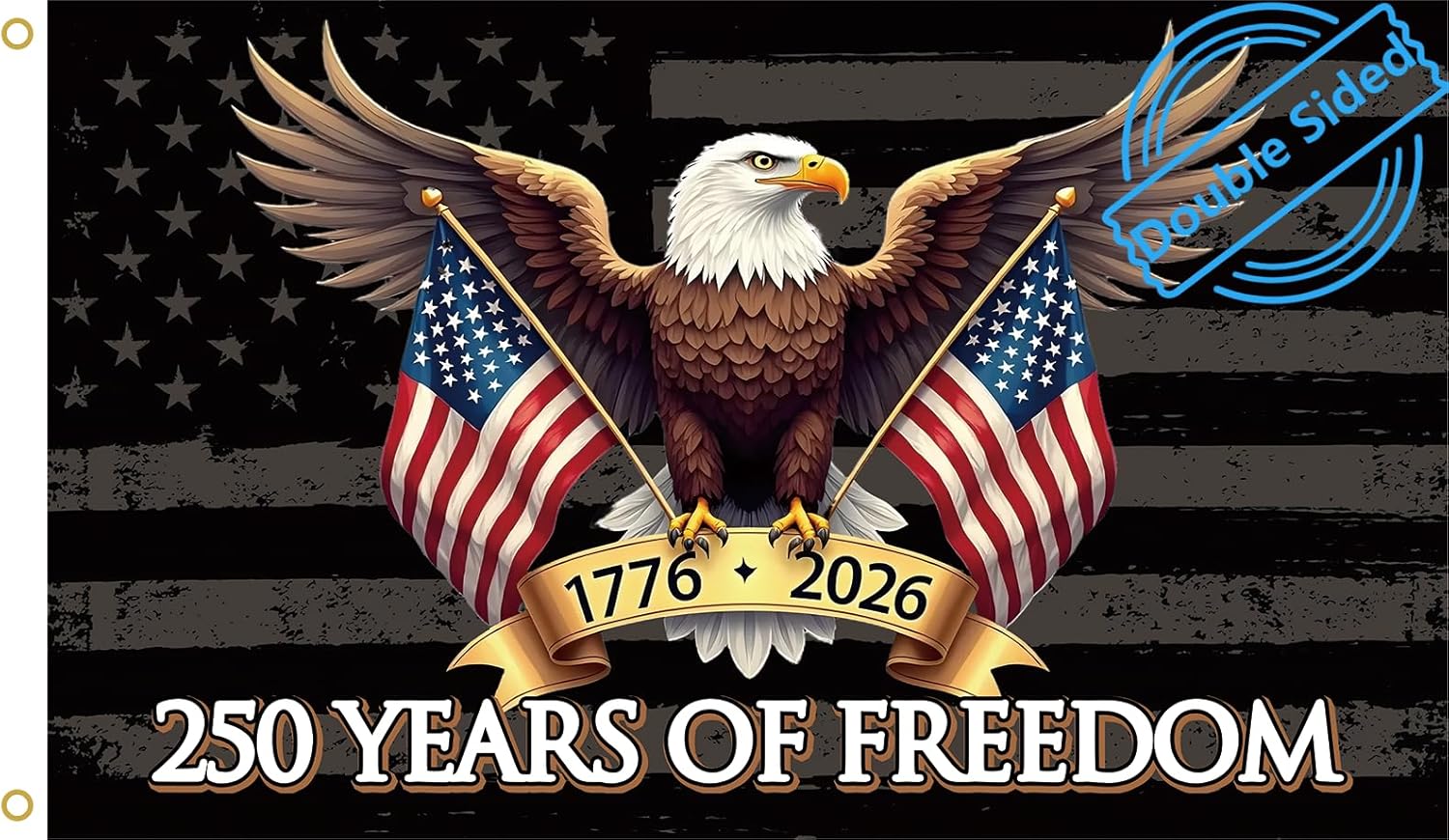 Amazon.com: MAGJIUKE 250th Anniversary American Flag 3x5 Ft Double ...