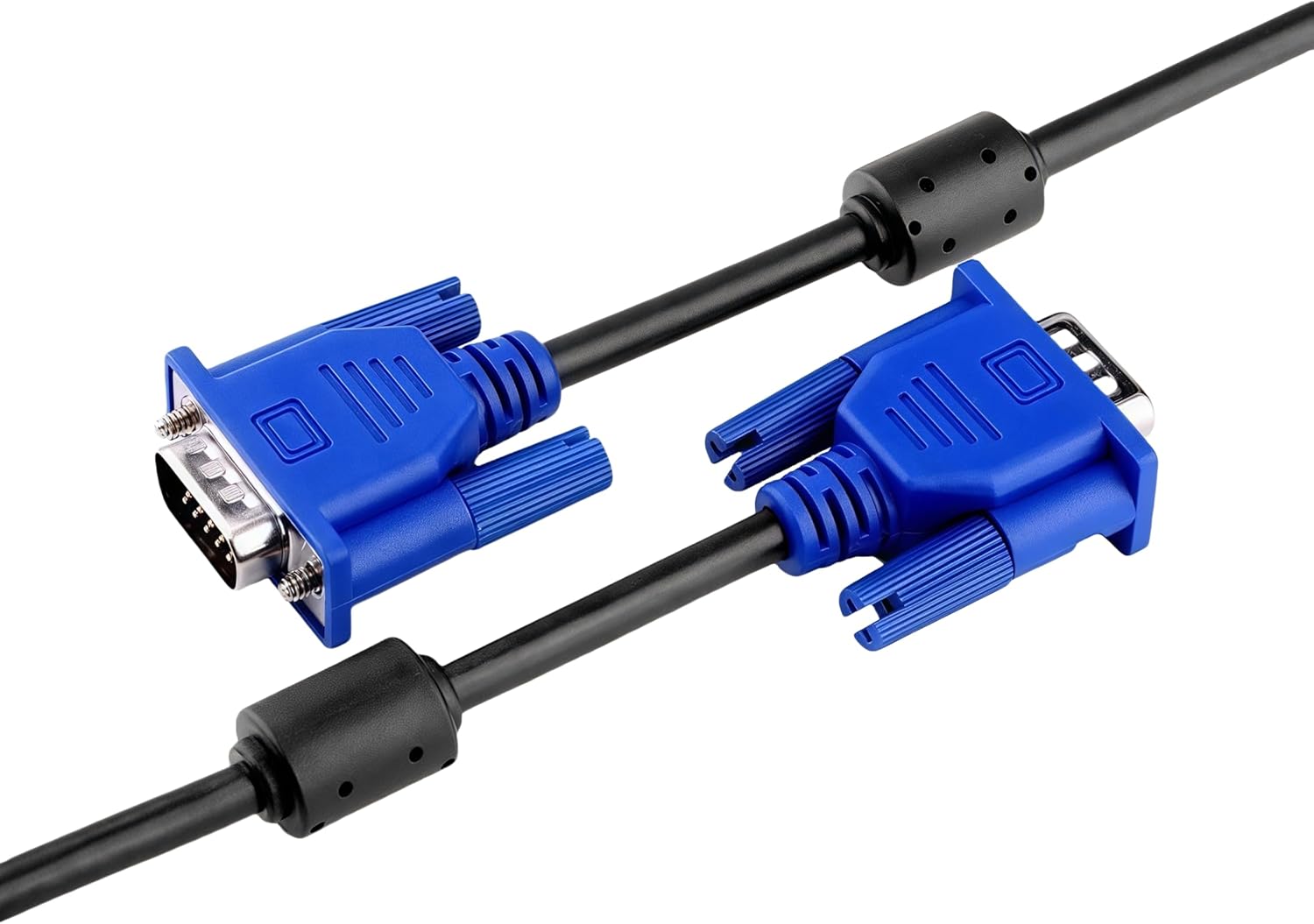Amazon.com: 5FT Gold-Plated DB15 VGA Male to Male Cable - Blue, 24AWG ...