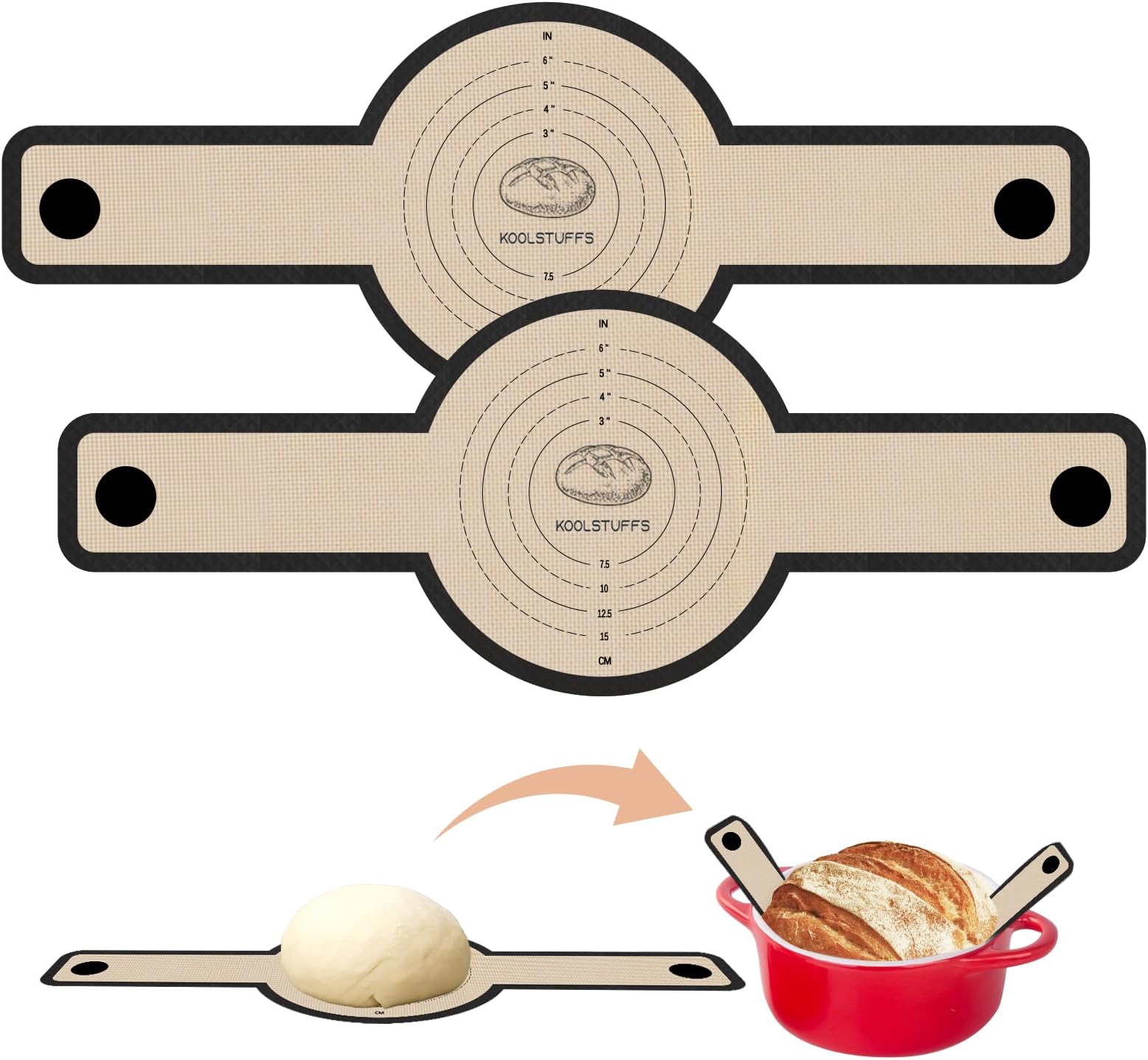 Amazon.com: 2 PCS Silicone Bread Sling for Dutch Oven Reusable Silicone ...