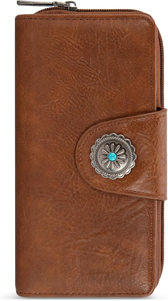 Amazon.com: Montana West Brown Wallets for Women RFID Blocking Wallet ...