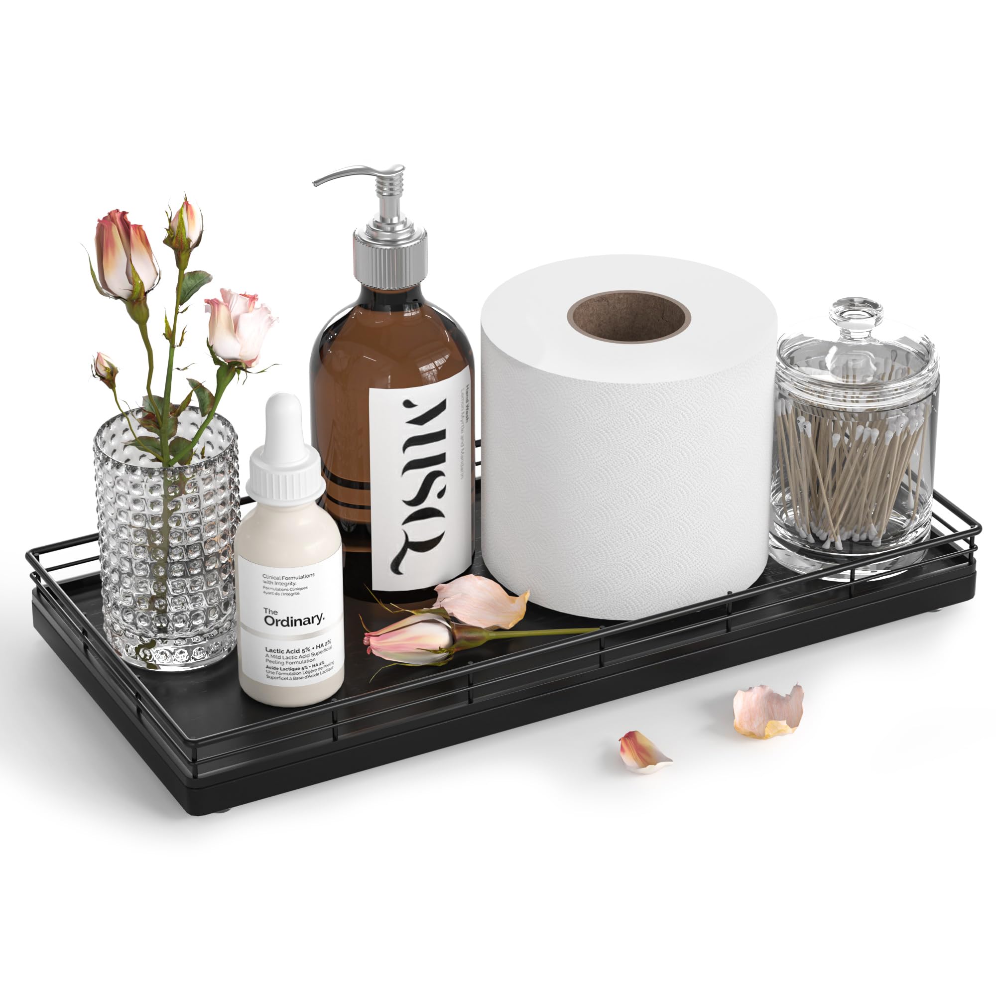 Amazon.com: Bathroom Trays Wooden Decorative Vanity Tray for Counter ...