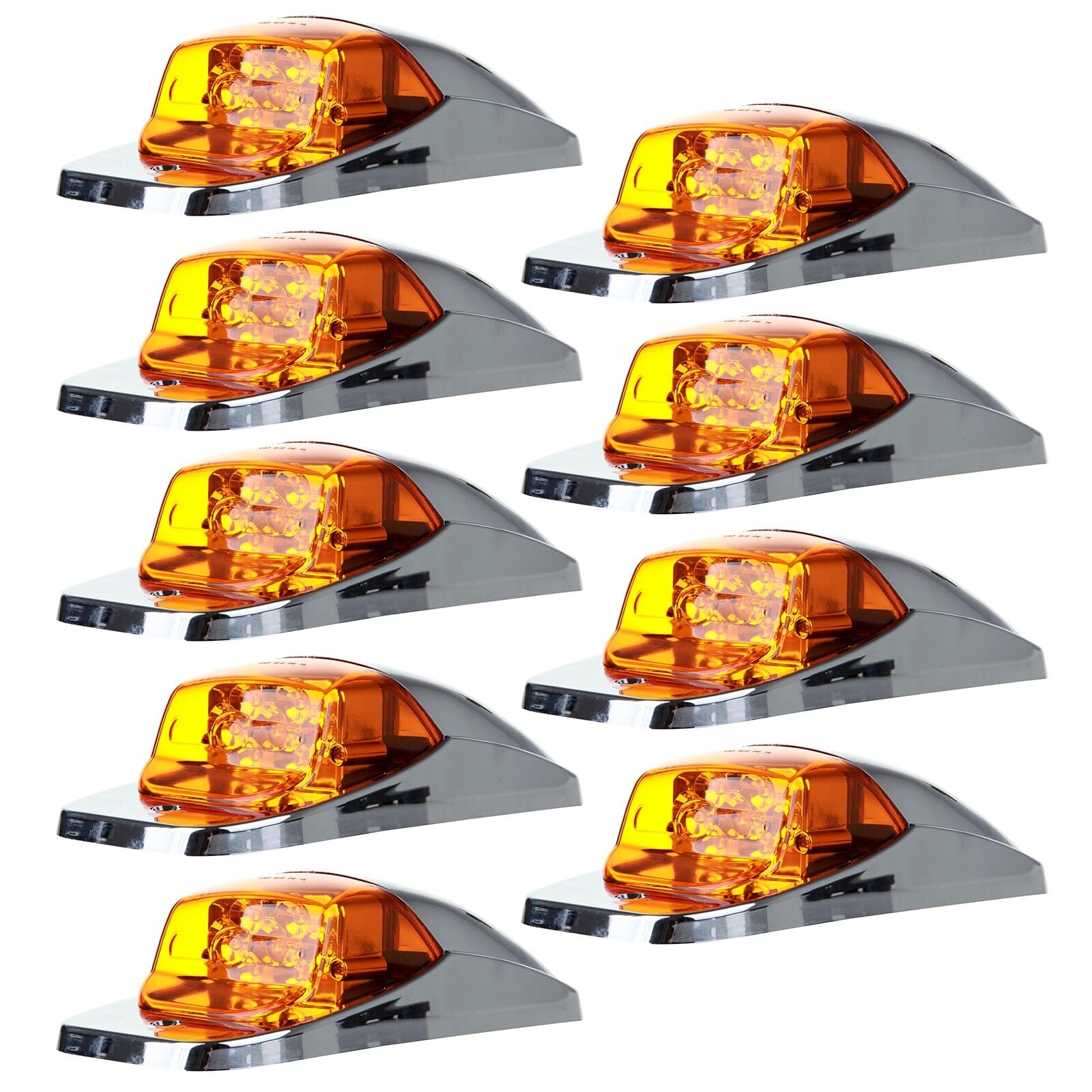 Amazon.com: LBRST 9PCS Truck Cab Marker Light 17 LED AmberTop Roof ...