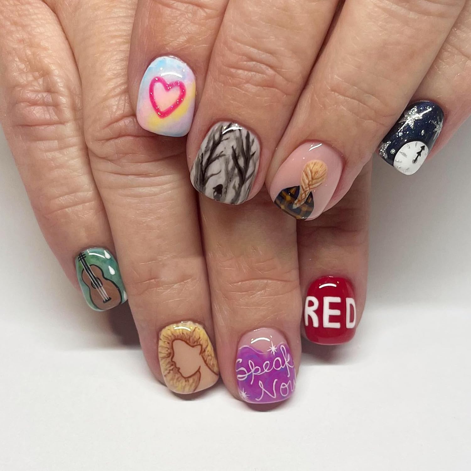 Amazon.com: Singer Press on Nails Short Square SWEKKE Concert Fake ...