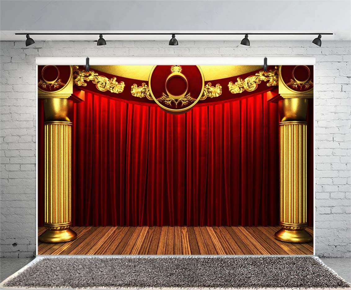 Amazon.com : Baocicco 7x5ft Theater Red Stage Backdrop Photography ...
