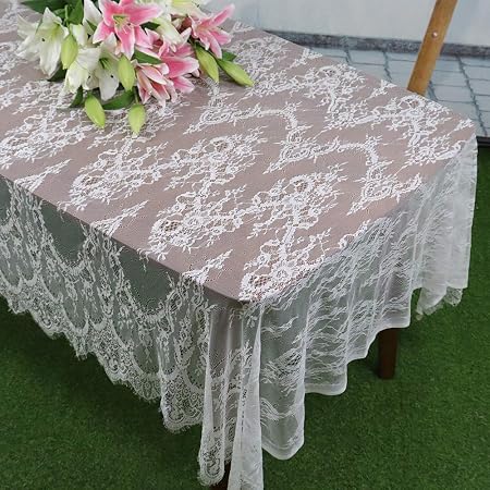 Amazon.com: ARTABLE Rectangle Small Table Cloth Lace Macrame Vintage ...