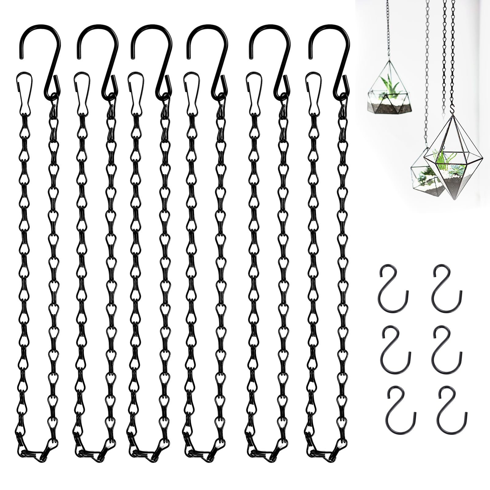 Amazon.com: Urkupoo 6PCS Hanging Chains with S Hooks, 24.2IN Long ...