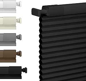 HOTSOON Blackout Cordless No Drill No Tool Cellular Shades Pull Down ...