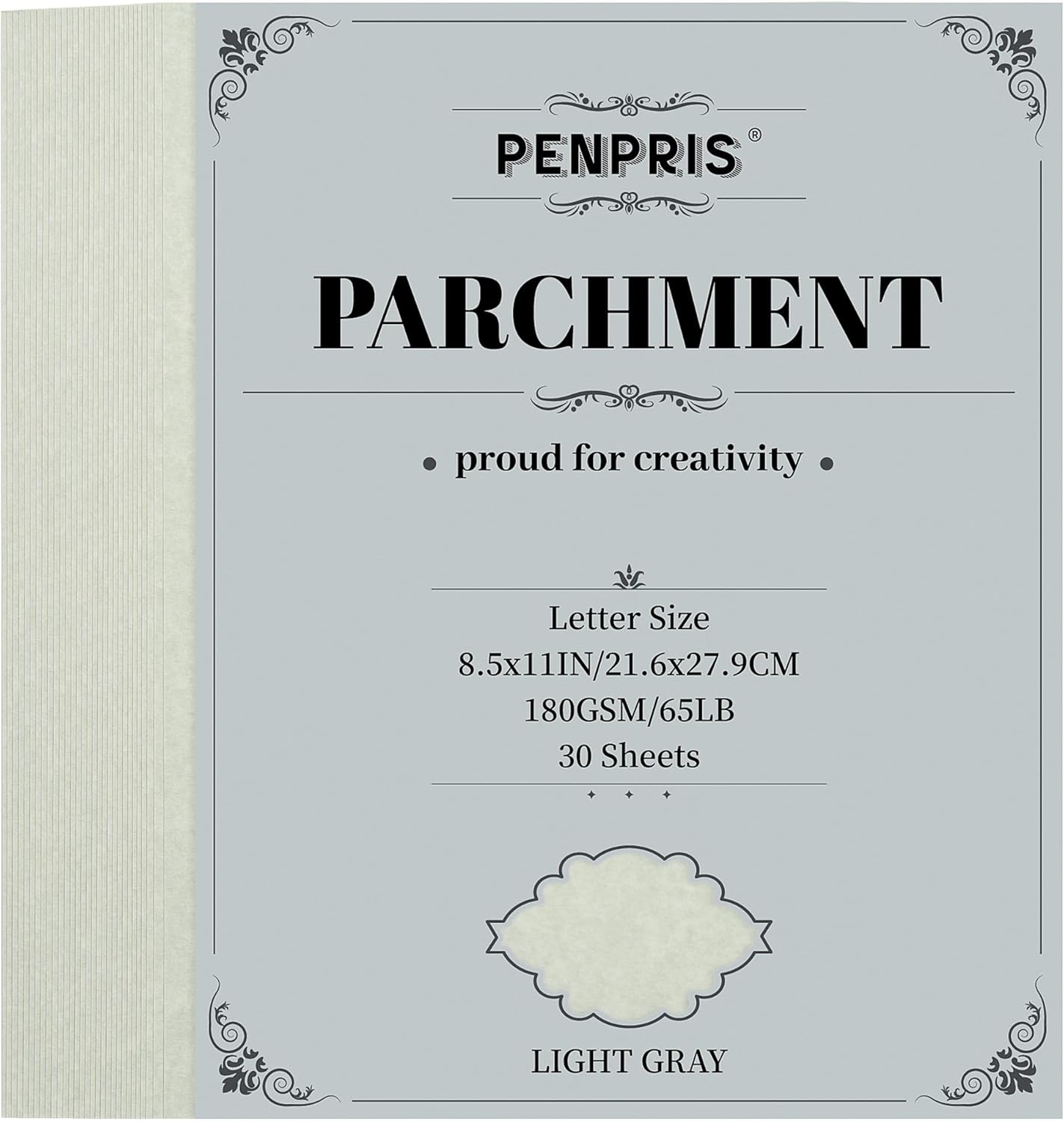 Amazon.com: 30 Sheets Parchment Paper - Light Gray 8.5” x 11” Letter ...