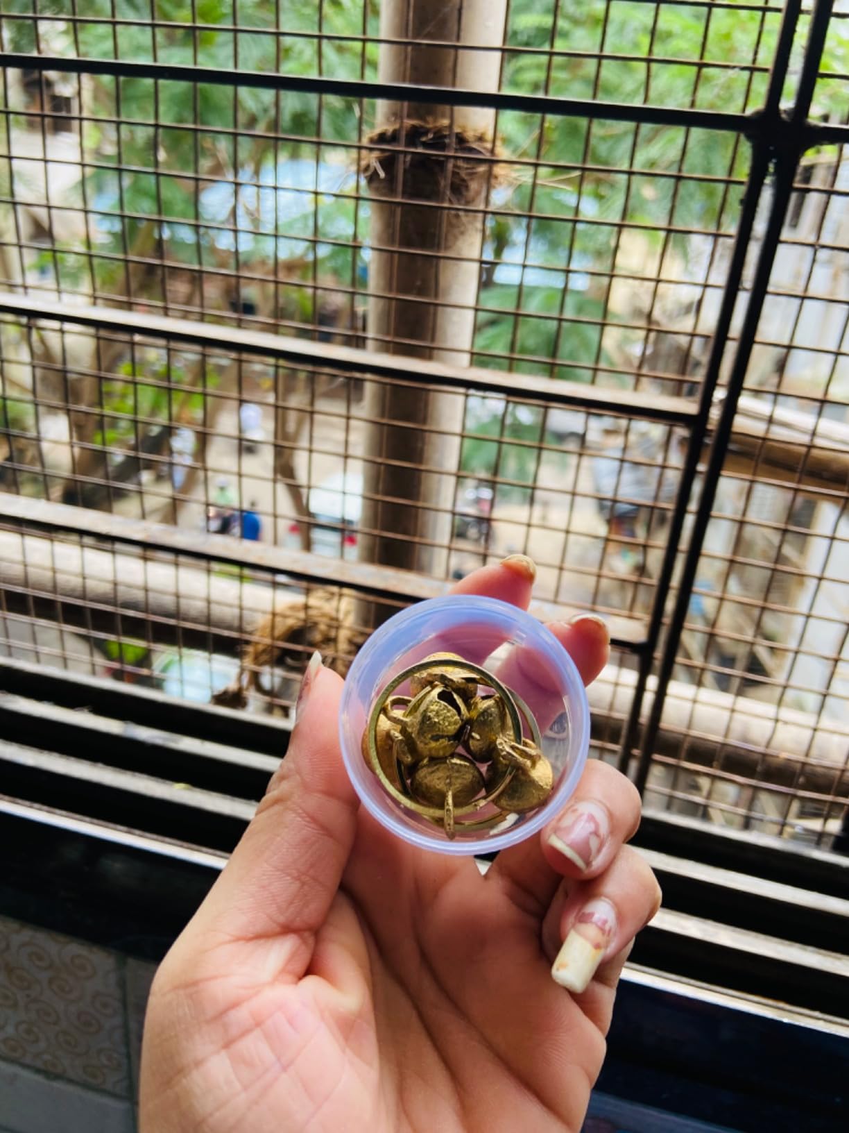 Clapping Aarti ghungroo - 2 Rings with Reusable dabbi per Pair ...