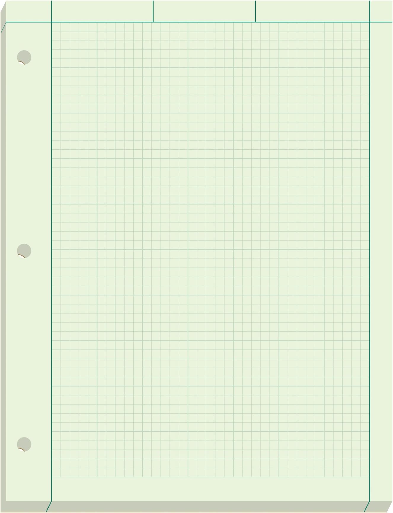 Ampad Engineers Computation Pad, Size 8-1/2 x 11, Greentint Paper, 5x5 ...
