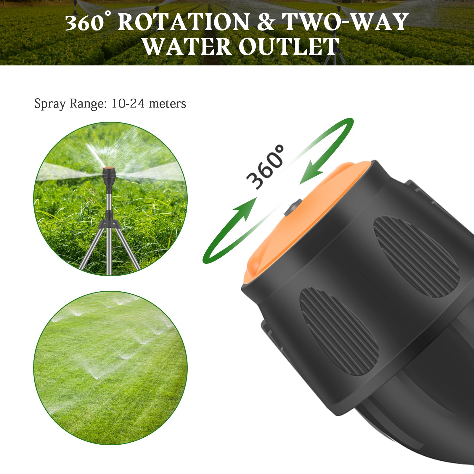 Snapklik.com : Tripod Sprinklers For Yard Large Area, Rotating Tripod ...