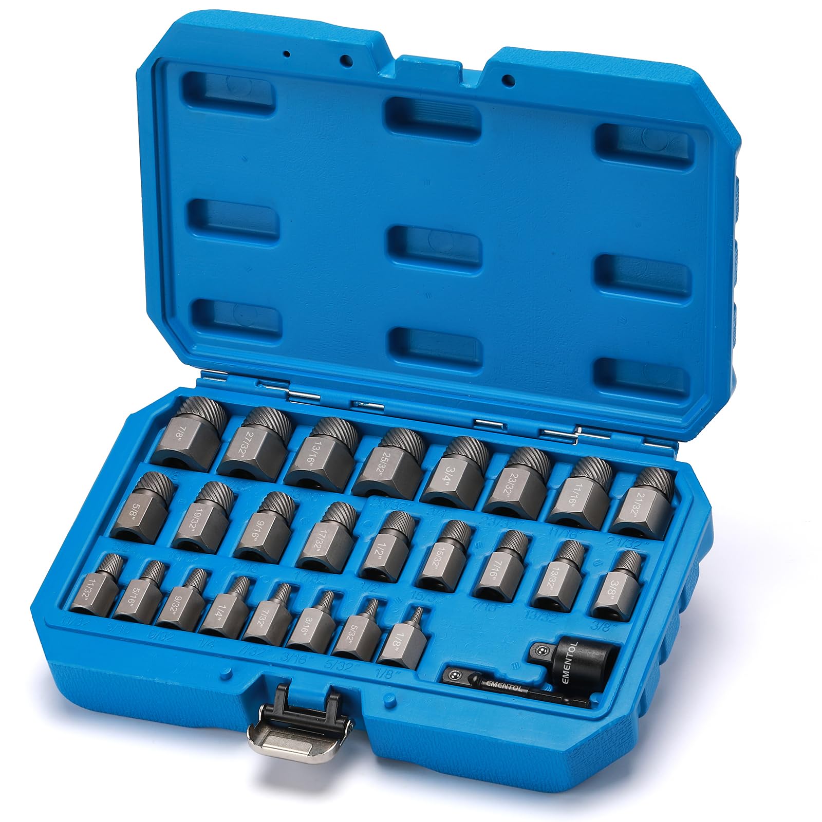 EMENTOL 27PCS 3/8" Drive Upgraded Screw Extractor Set, 2-in-1 Double ...