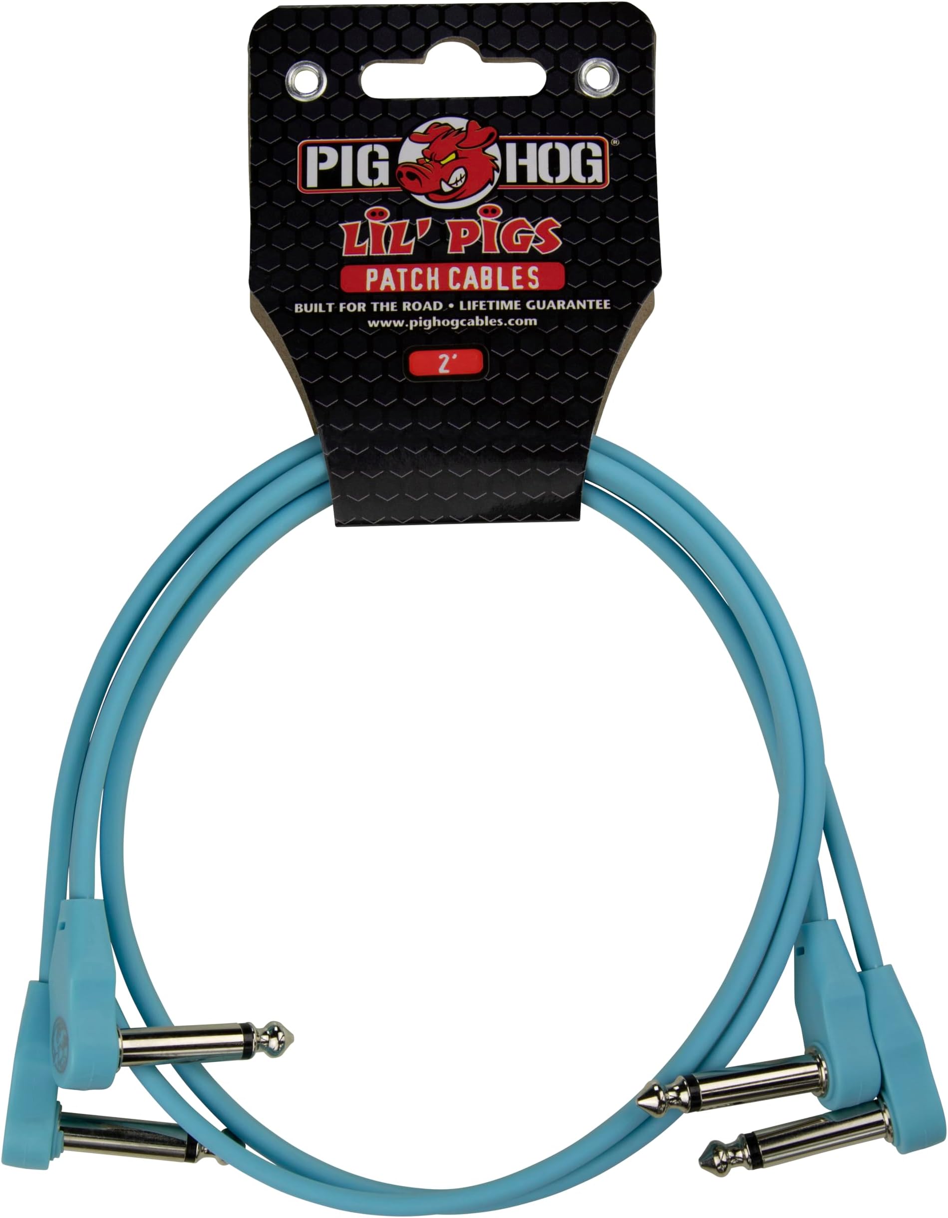 Amazon.com: Pig Hog Lil Pigs 2 ft Low Profile Patch Cables 2 Pack ...