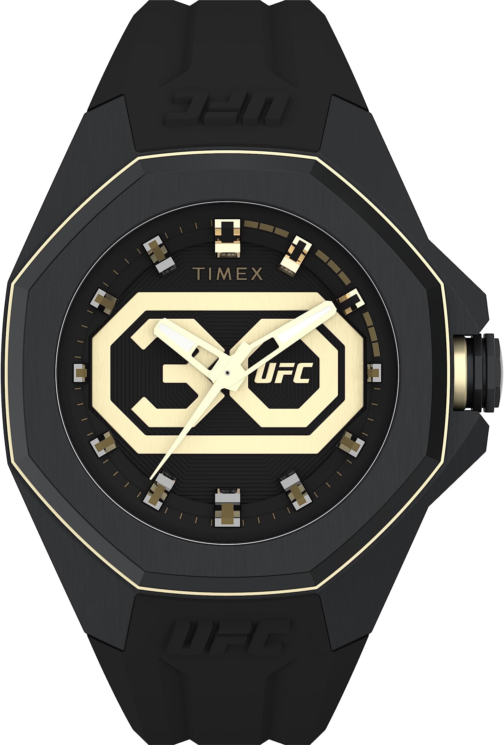 Timex UFC Knockout - Reloj para hombre de 48 mm, Negro/Digital/Negro ...