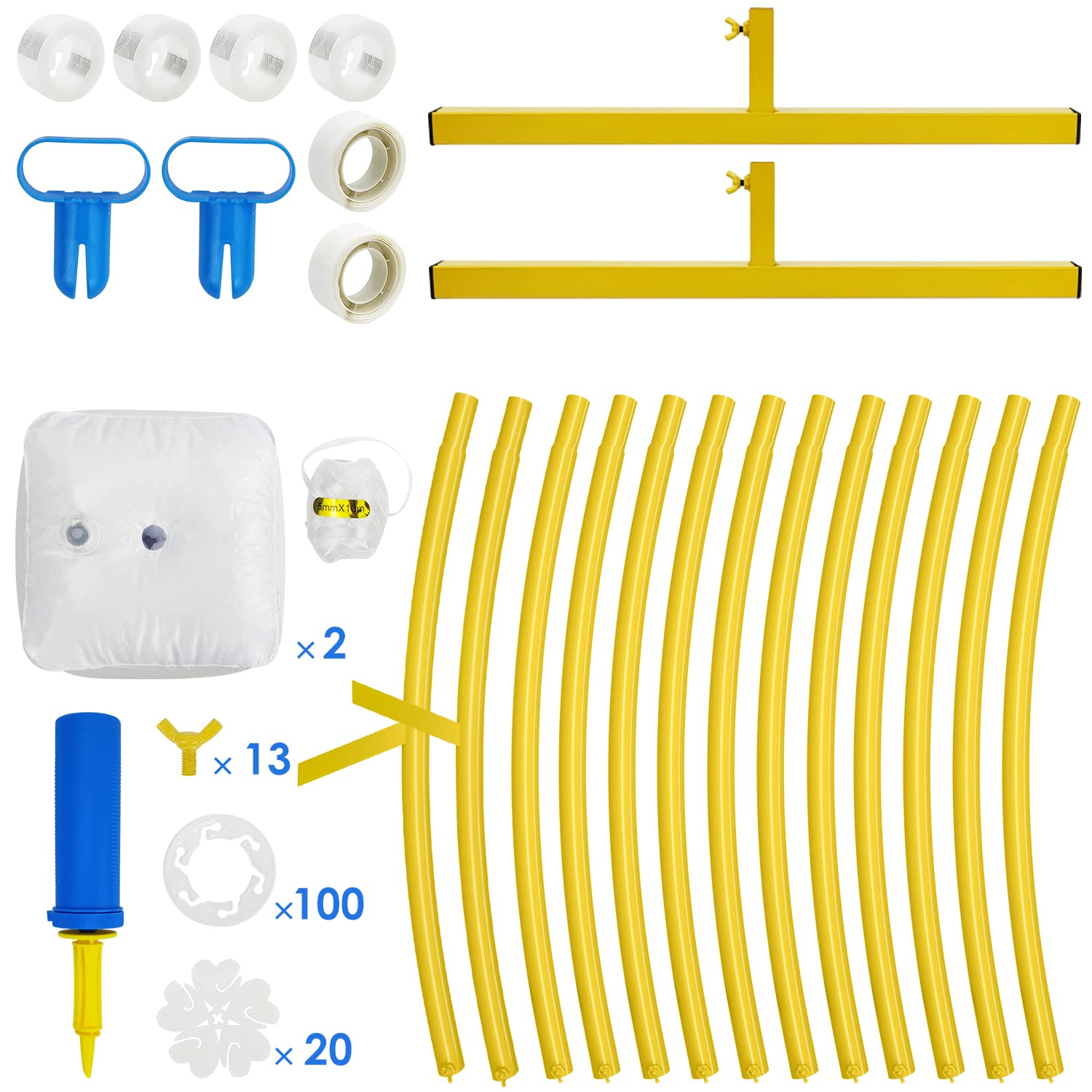 XYADX 7.2 FT (2.2M) Metal Round Balloon Arch kit for Birthday Party ...