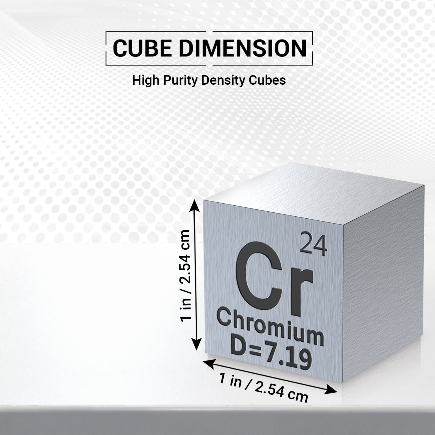 Snapklik.com : Chromium Cube - Metal Element Cubes - Laser Engraved ...
