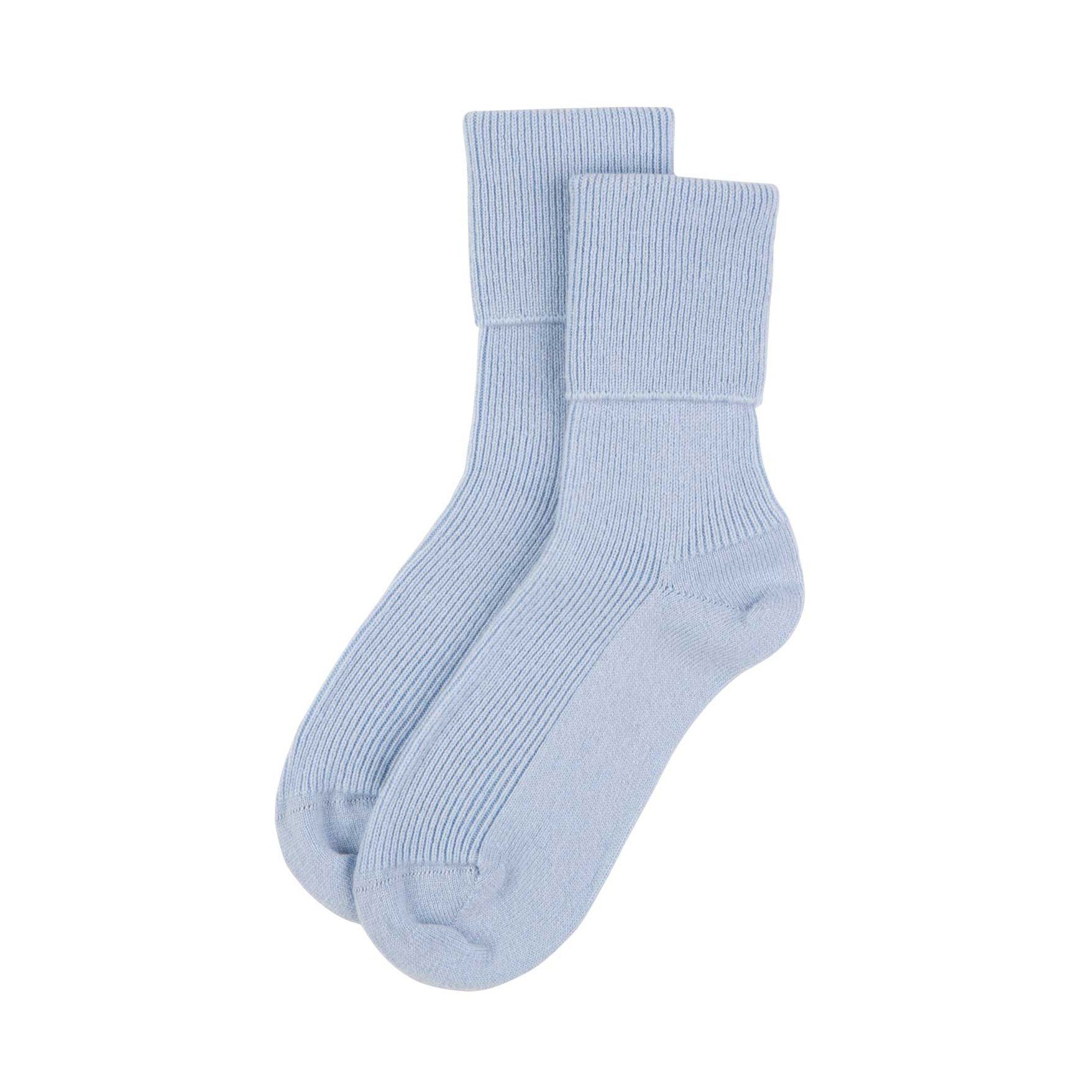 Jasmine Silk Ladies Cashmere Socks Made in Scotland for Women (Blue ...