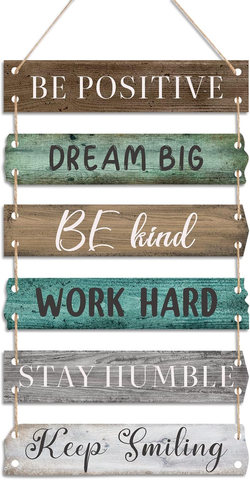 Amazon.com: HLNIUC Motivational Wall Art,Positive Inspirational Quotes ...