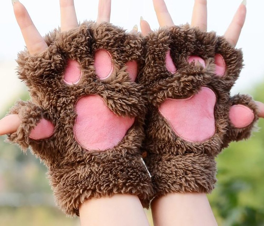 Snapklik.com : Winter Gloves Warm Knit Flip Fingerless Gloves Mittens ...