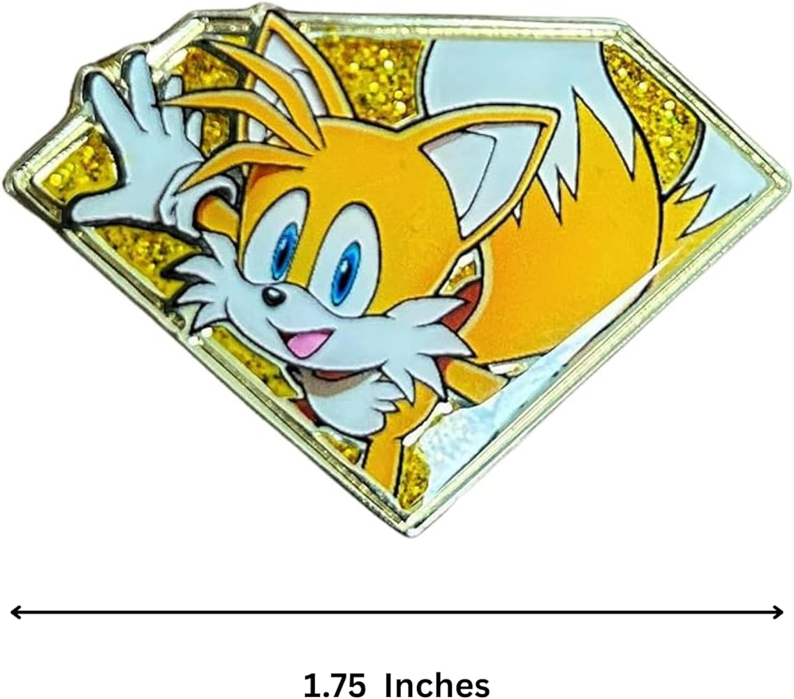 Sonic The Hedgehog Cute Brooch Enamel Pin Ebay 1991 SEGA TAILS FOX