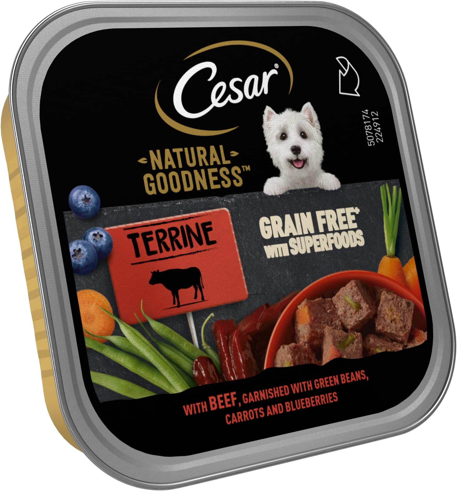 Cesar Natural Goodness- Wet Dog Food - for Adult Dogs - with Beef in ...