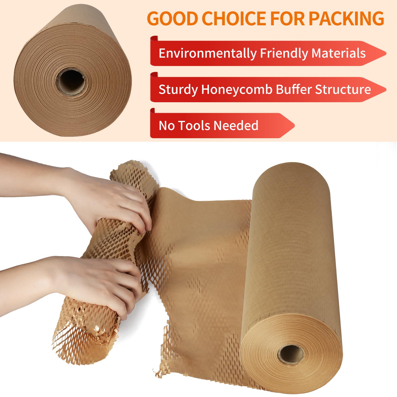 Snapklik.com : GZGDLJQ Honeycomb Packing Paper, 15" X 300 Packing Paper ...