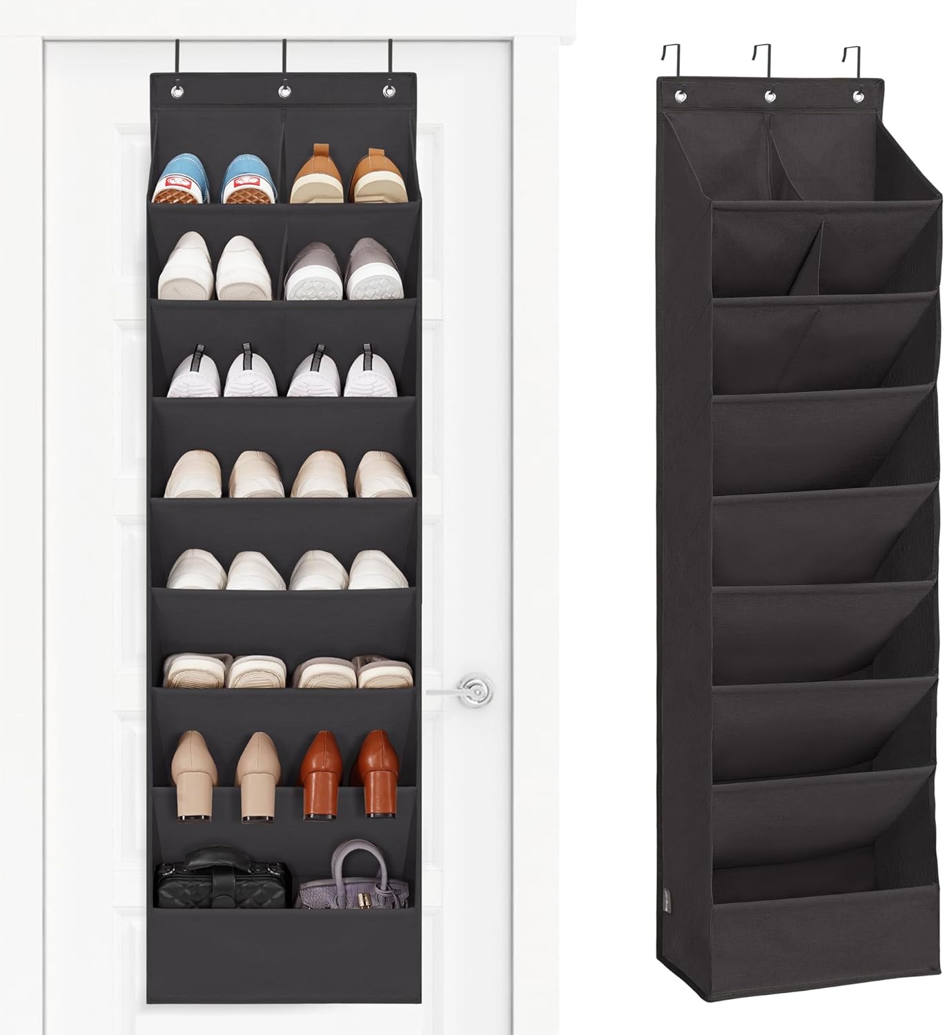 Amazon.com: STORAGE MANIAC Over the Door Shoe Organizer Heavy-Duty ...