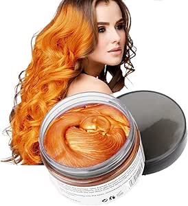 Temporary Hair Wax Colour, OCHILIMA Orange Hair Wax Hair Style Dye Mud ...