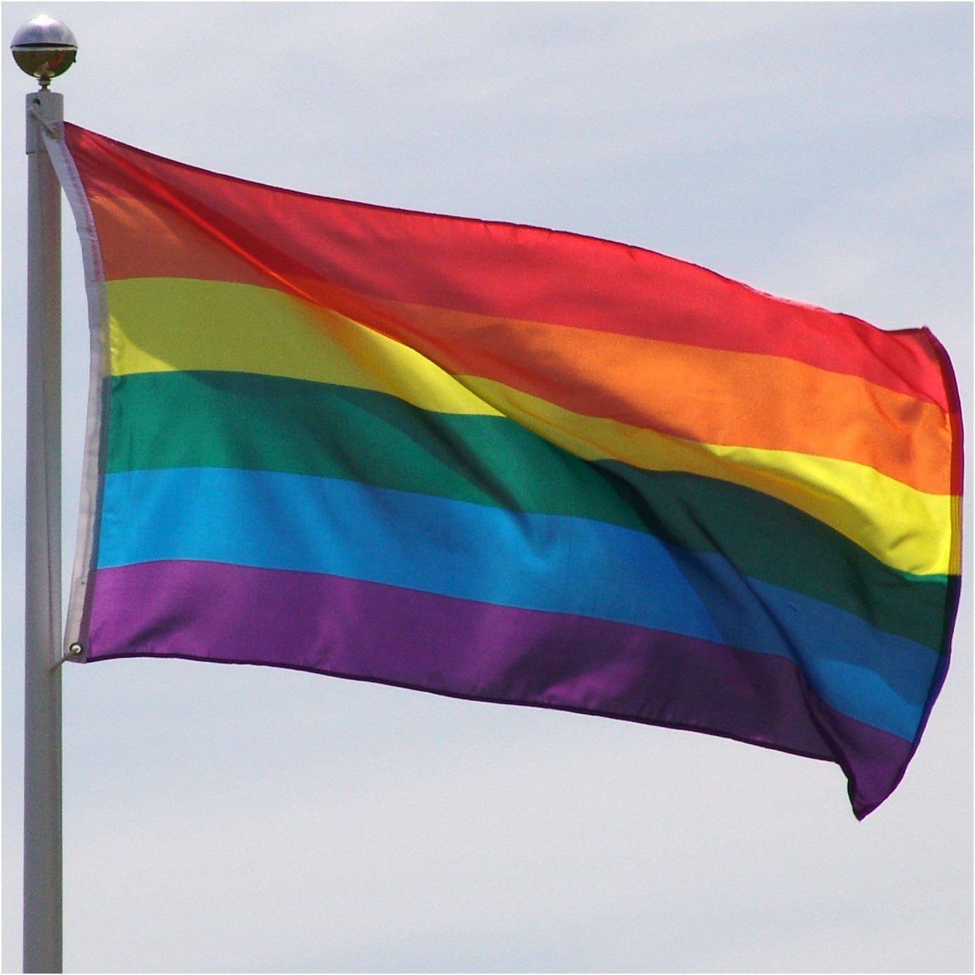 Amazon.com : Super Tough Rainbow Flag - Super Knit Polyester, 3 by 5 ...