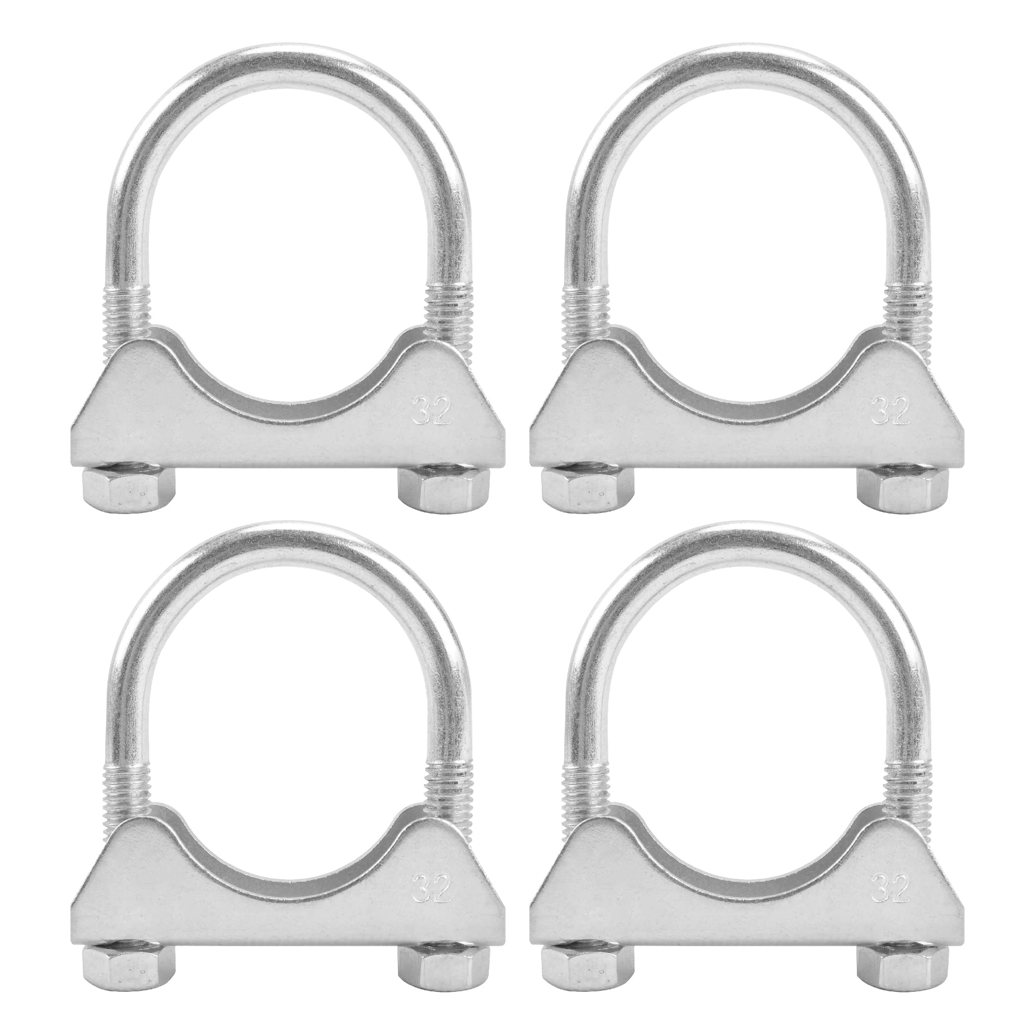 Snapklik.com : BATONECO 1.25" U Bolt Clamp, Muffler Exhaust Clamps,1-1/ ...