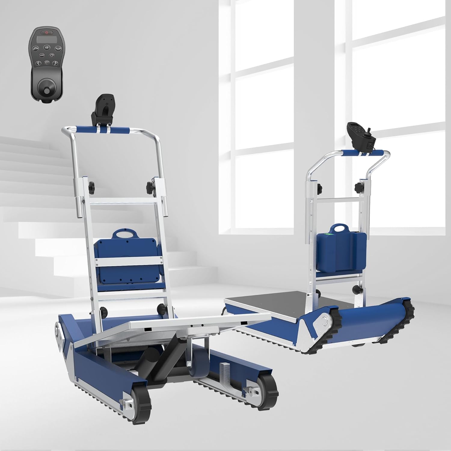 Heavy Duty Powered Track Stair Climbing Hand Truck, 683 LBS Load ...