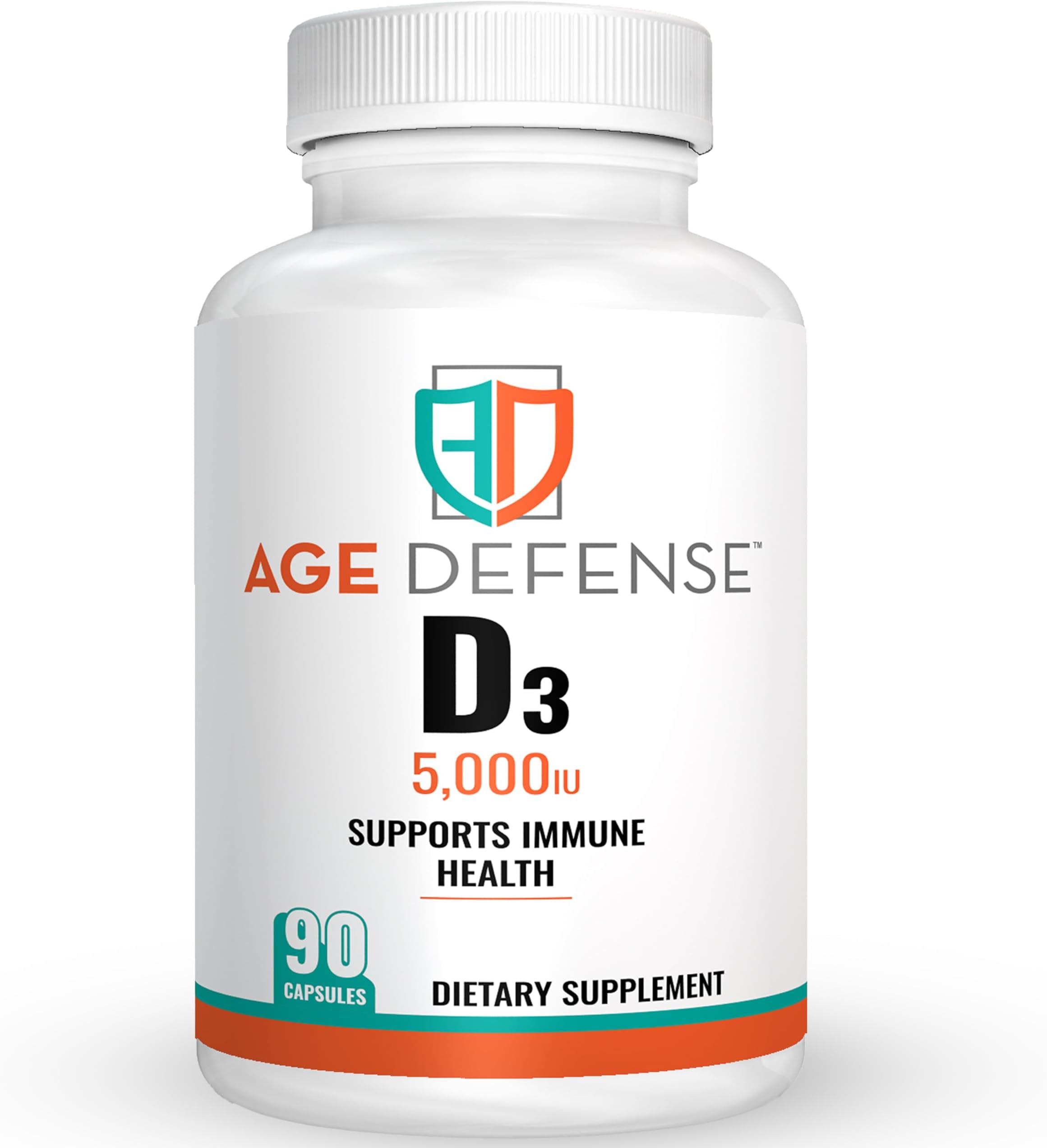 Amazon.com: Age Defense Vitamin D3 5000 IU - 90 Vegan Capsules ...