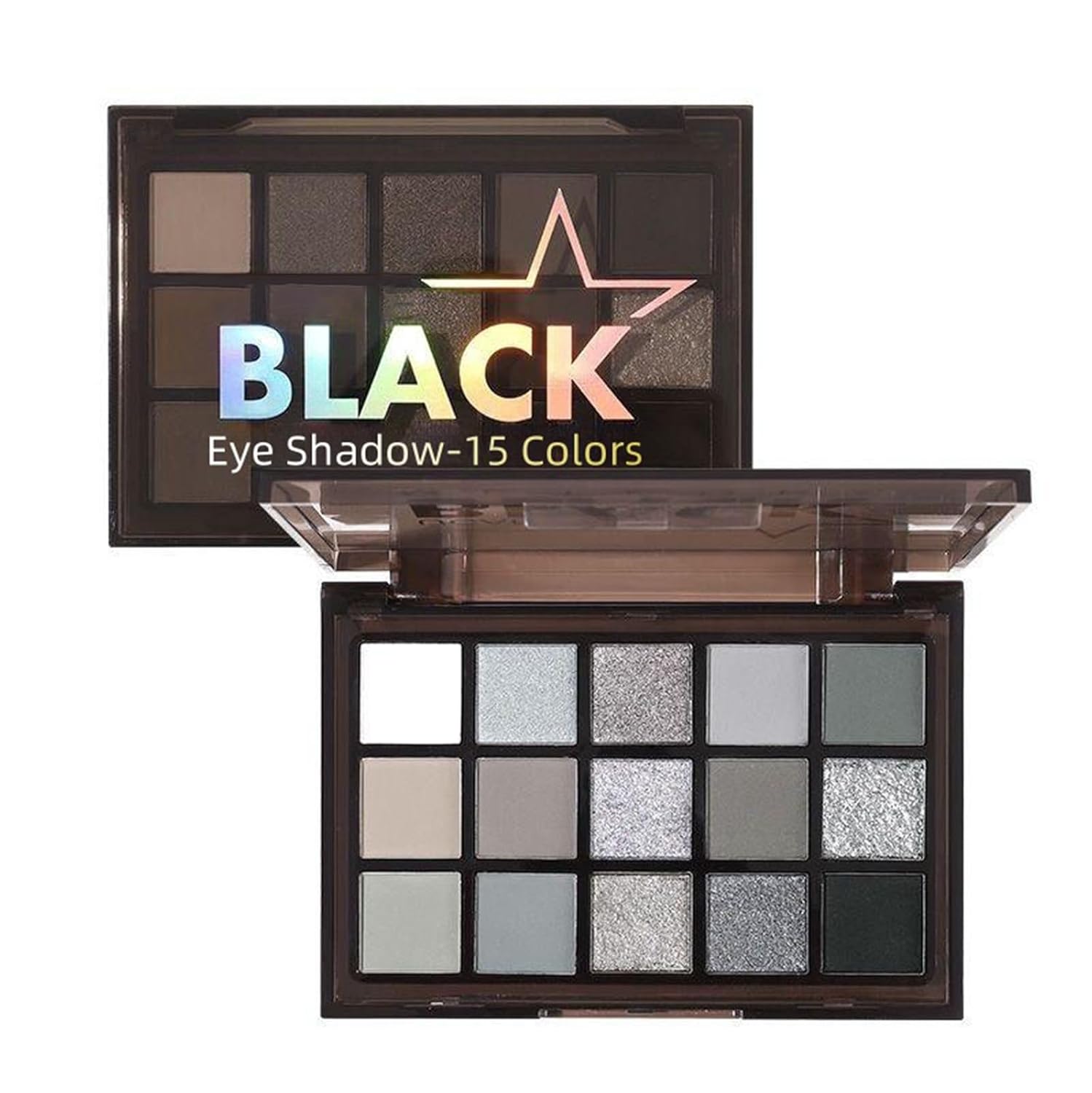 Amazon.com : Black Grey Smoky Eyeshadow Palette, High Pigmented 15 ...