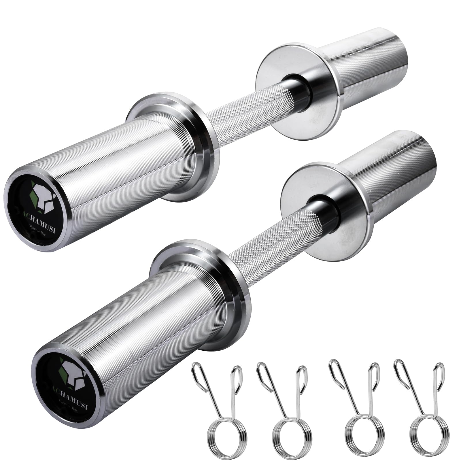 Amazon.com : 16" Olympic Dumbbell Handle Pair - Solid Adjustable ...