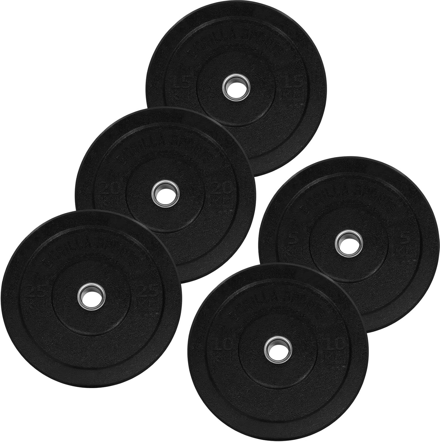 GORILLA SPORTS® Olympia Weight Plates - 5, 10, 15, 20, 25, 30, 40, 50 ...