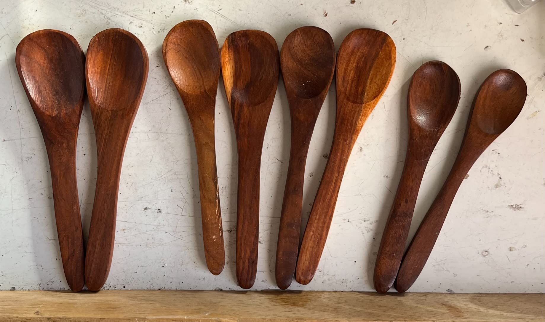 Buy Giftoshopee Sisam Wooden Masala Spoon - Set of 8 (6 inch) Online at ...