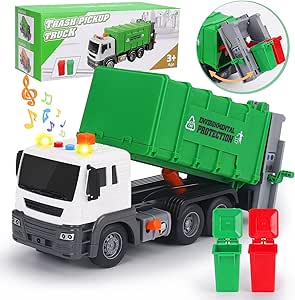 Amazon.com: RACPNEL Garbage Truck Toy, Friction Powered Waste ...