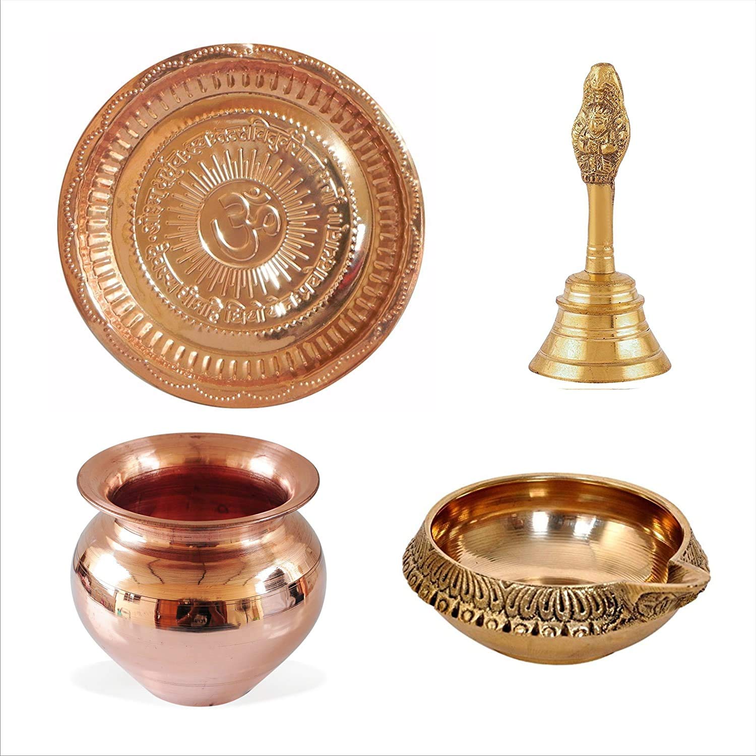 Buy SIYAA-Combo of Handmade Copper Lota | Kalash | Pooja Utensil & Pure ...