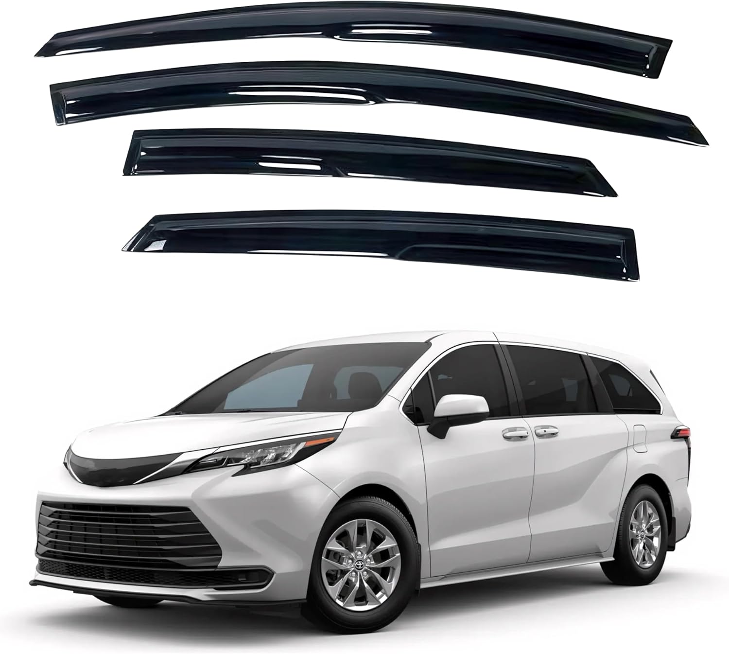 Amazon.com: IG Window Visor for Toyota Sienna 2021-2025, Rain Guard ...