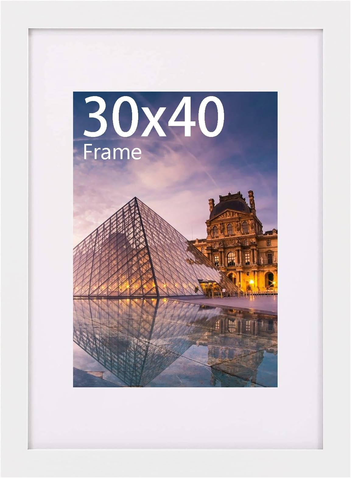 MEGAROOM Picture Frame 30x40cm, 1P White, Solid Wood Frame, Photo Frame ...