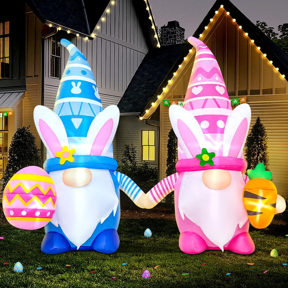 Amazon.com: KOOY 6FT Long Easter Inflatables Outdoor Decorations ...