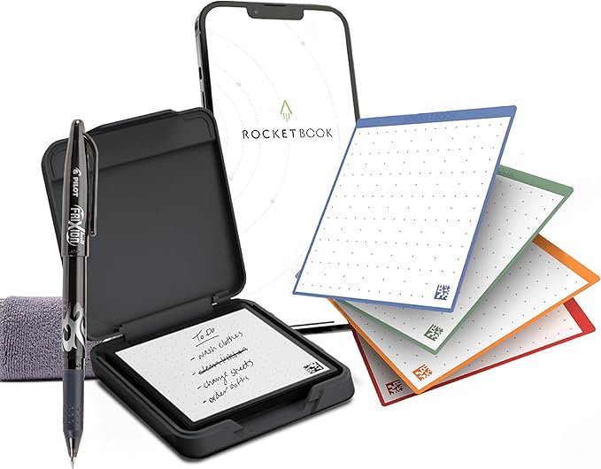 Amazon.com : Rocketbook Reusable Sticky Notes with Storage Case, Pen ...