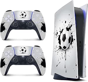 PS5 Football Skin for PlayStation 5 Console and 2 Controllers, Soccer ...